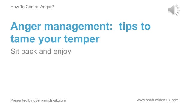 Anger Management Anger Management London Anger Management Courses Ppt