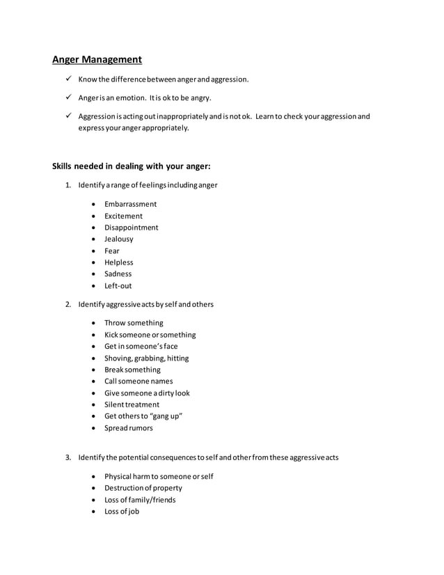 Anger management | PDF