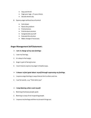 Anger management | PDF