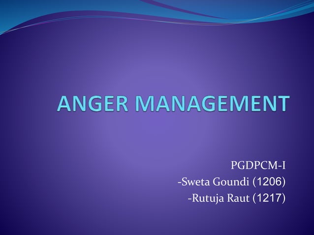 Anger management | PPTX | Physical Therapy | Wellness