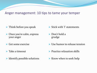Anger management | PPTX