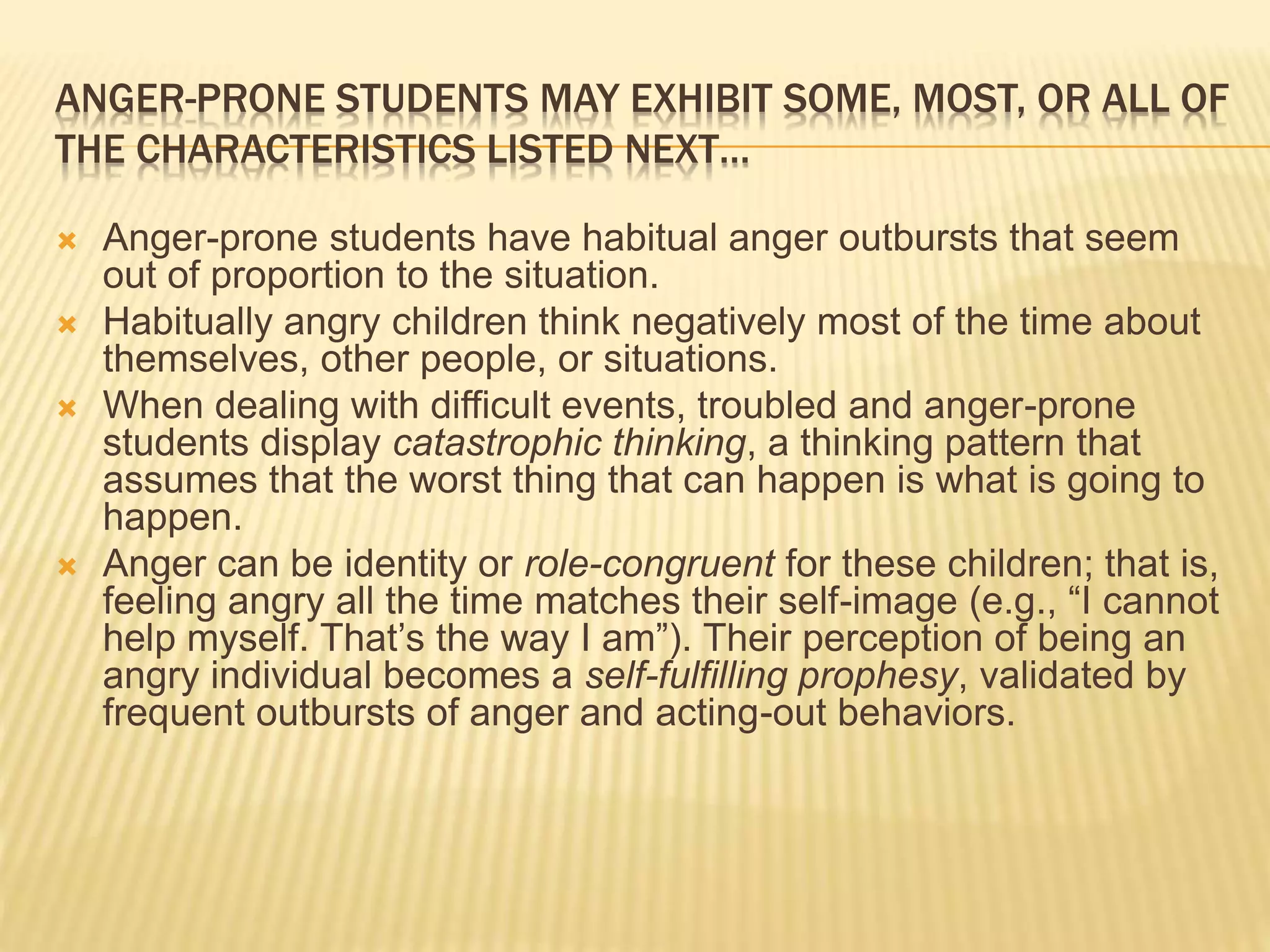 Anger Management for Children | PPTX