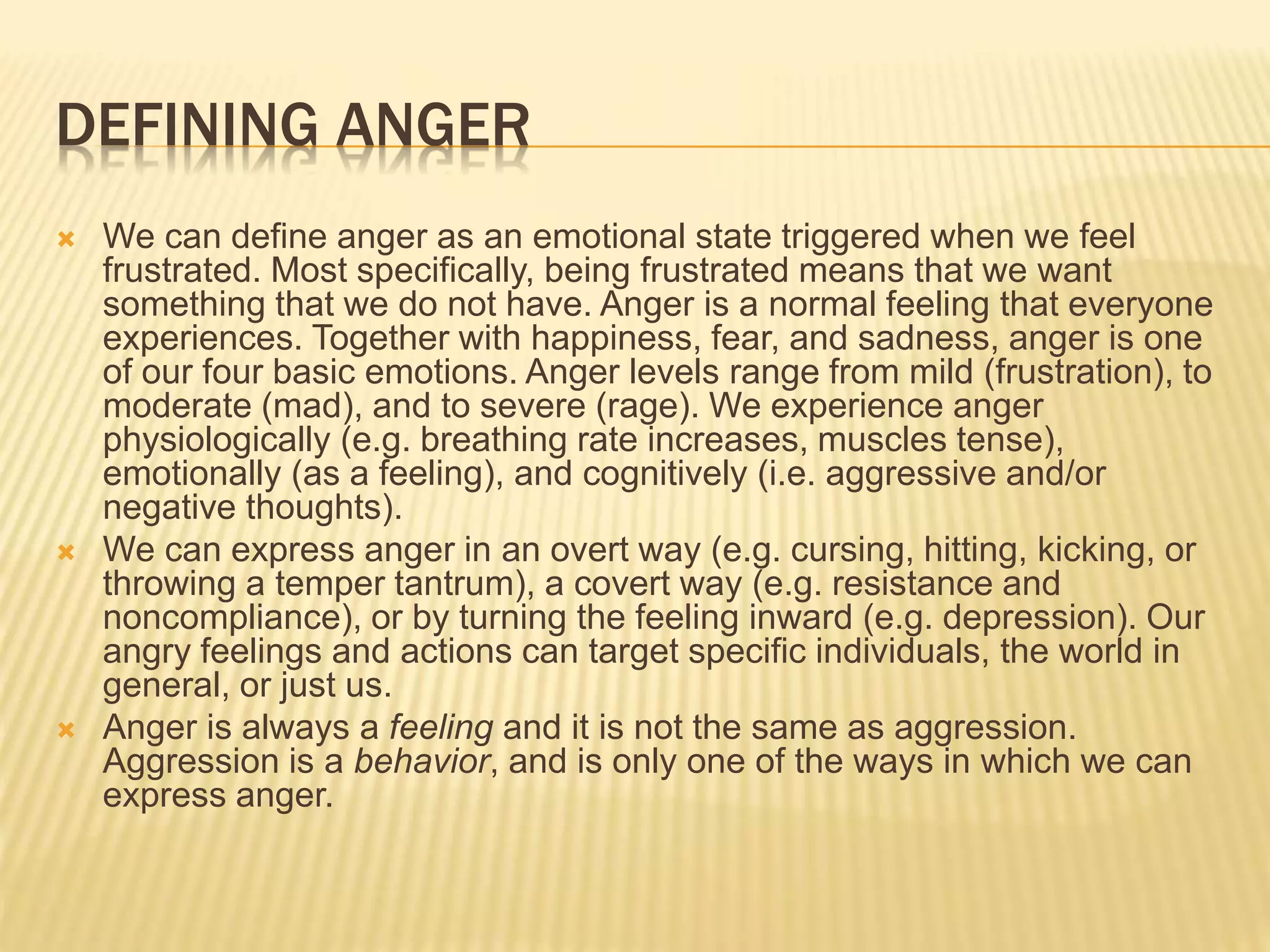 Anger Management for Children | PPTX