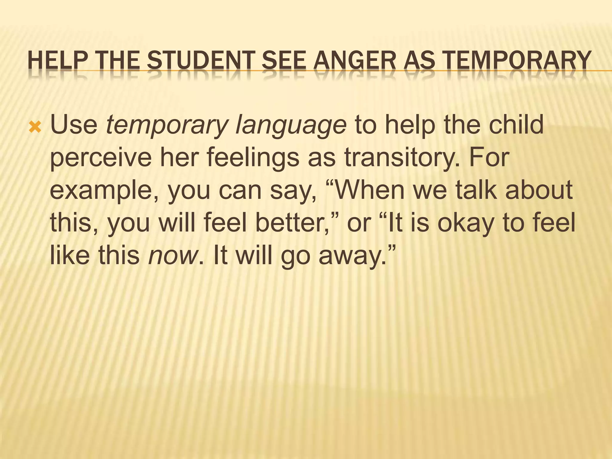 Anger Management for Children | PPTX