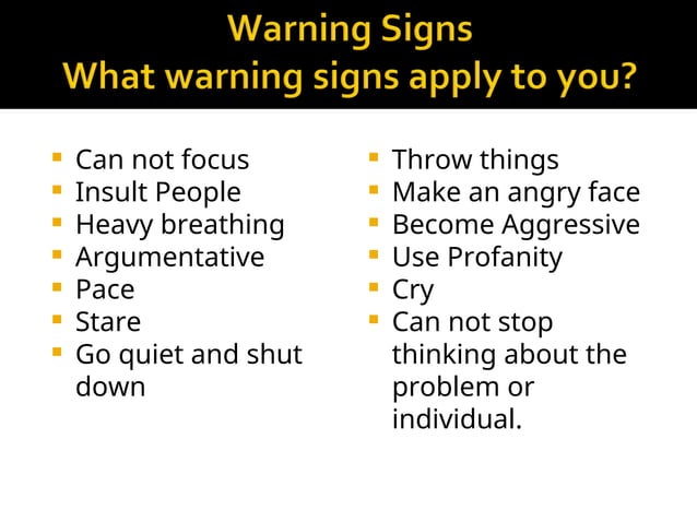 Anger Management: Understanding and Controlling Anger | PPT