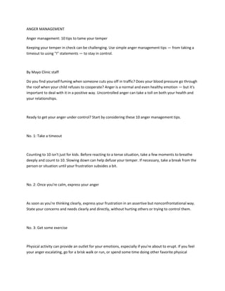 Anger management (1) | PDF