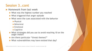 Anger management 9-12 Session Treatment Protocol | PPTX