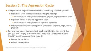 Anger management 9-12 Session Treatment Protocol | PPTX