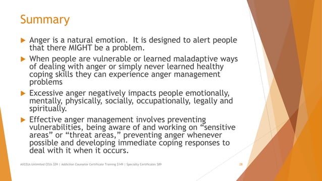 Anger management 9-12 Session Treatment Protocol | PPTX