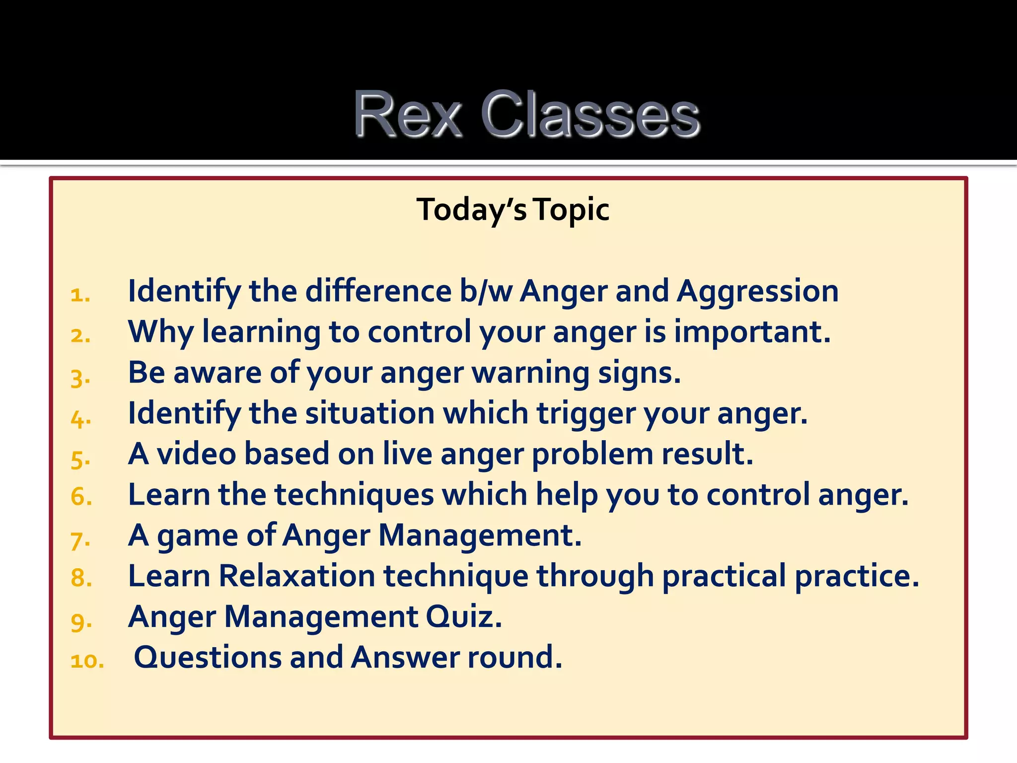 Corporate Training - Anger management | PPT