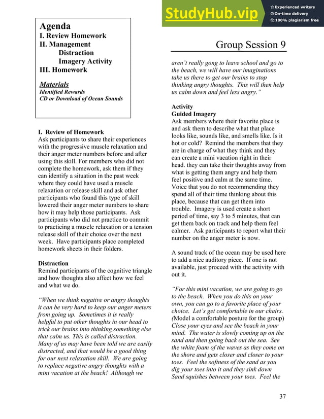 Anger Management A Cognitive Behavioral Group Intervention Protocol For ...