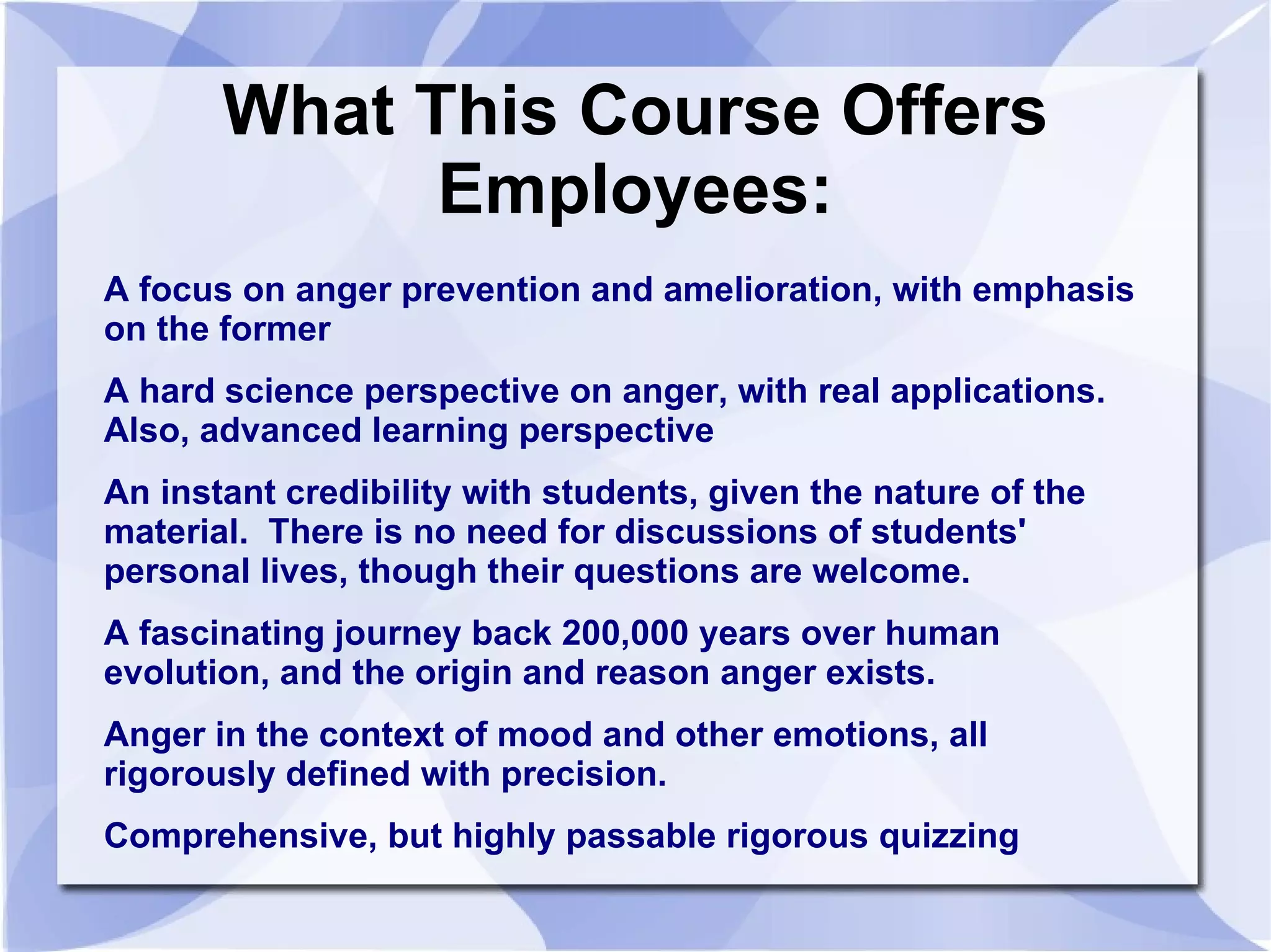 Anger Management Presentation | ODP