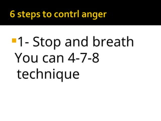 Anger Management,steps,causes, reasons, physiology | PPT