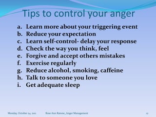 Anger management Presentation | PPT