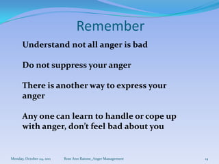 Anger management Presentation | PPT