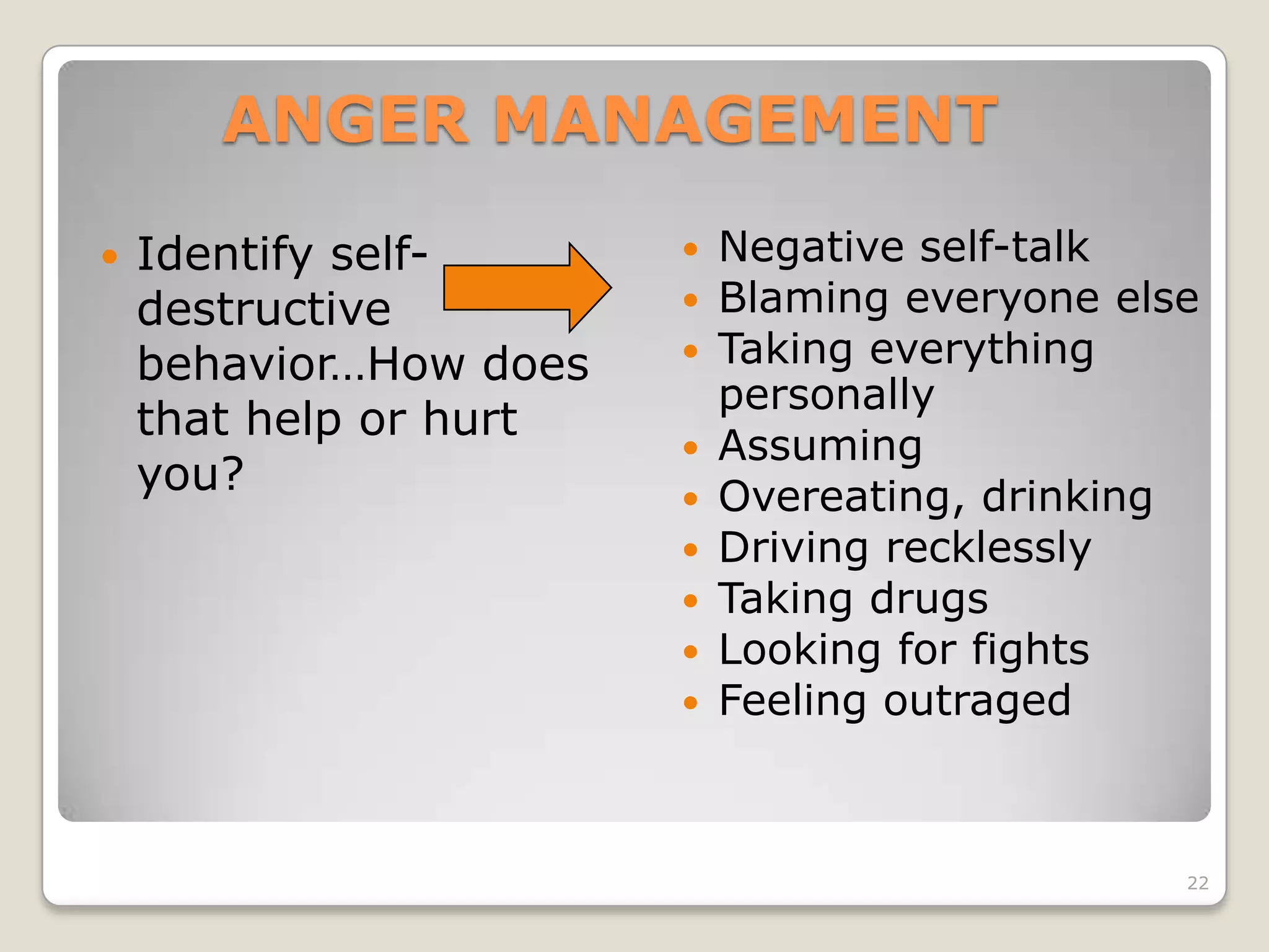 Anger management in students | PPTX