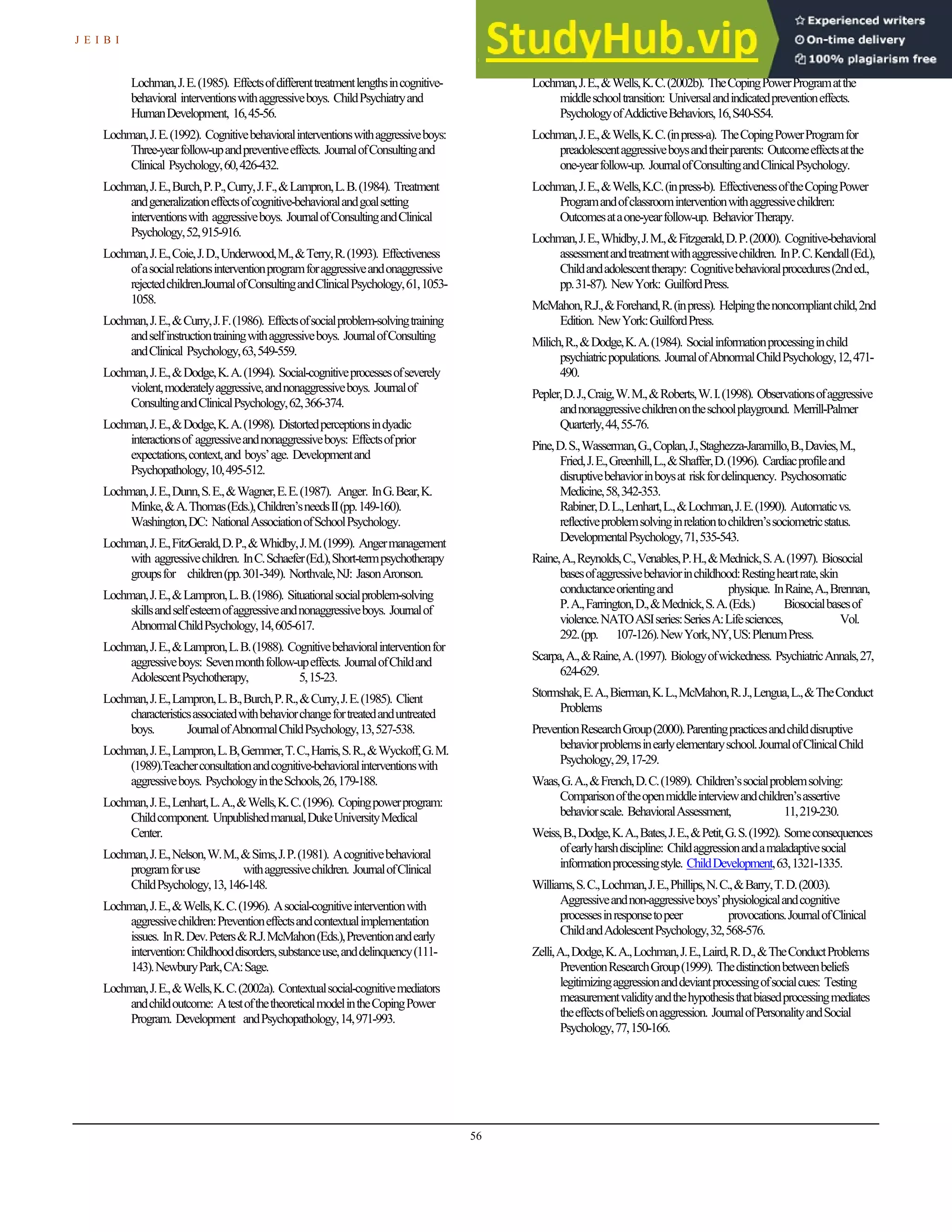 Anger Management Interventions | PDF