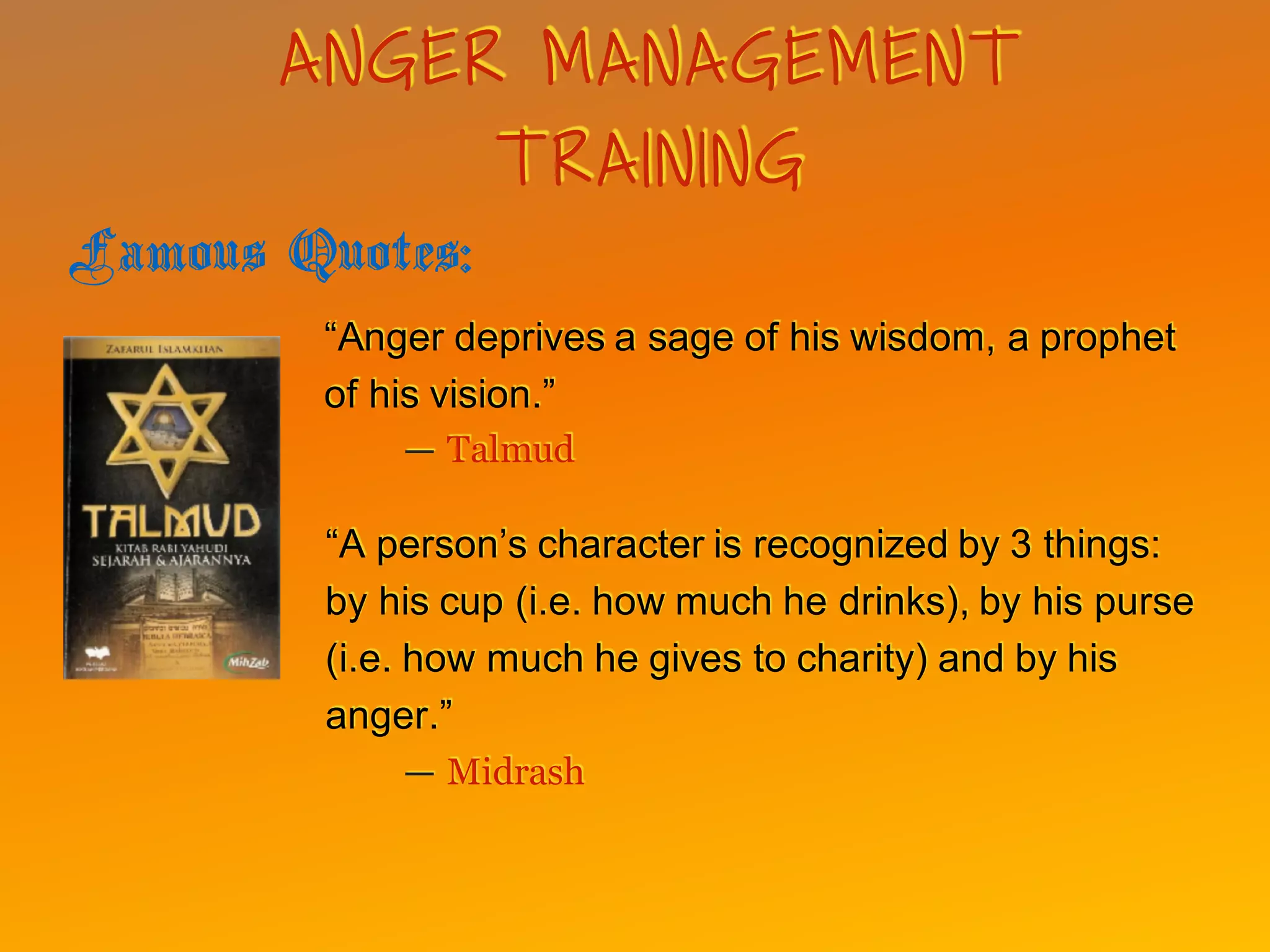 Anger Management from a Biblical Perspective | PDF