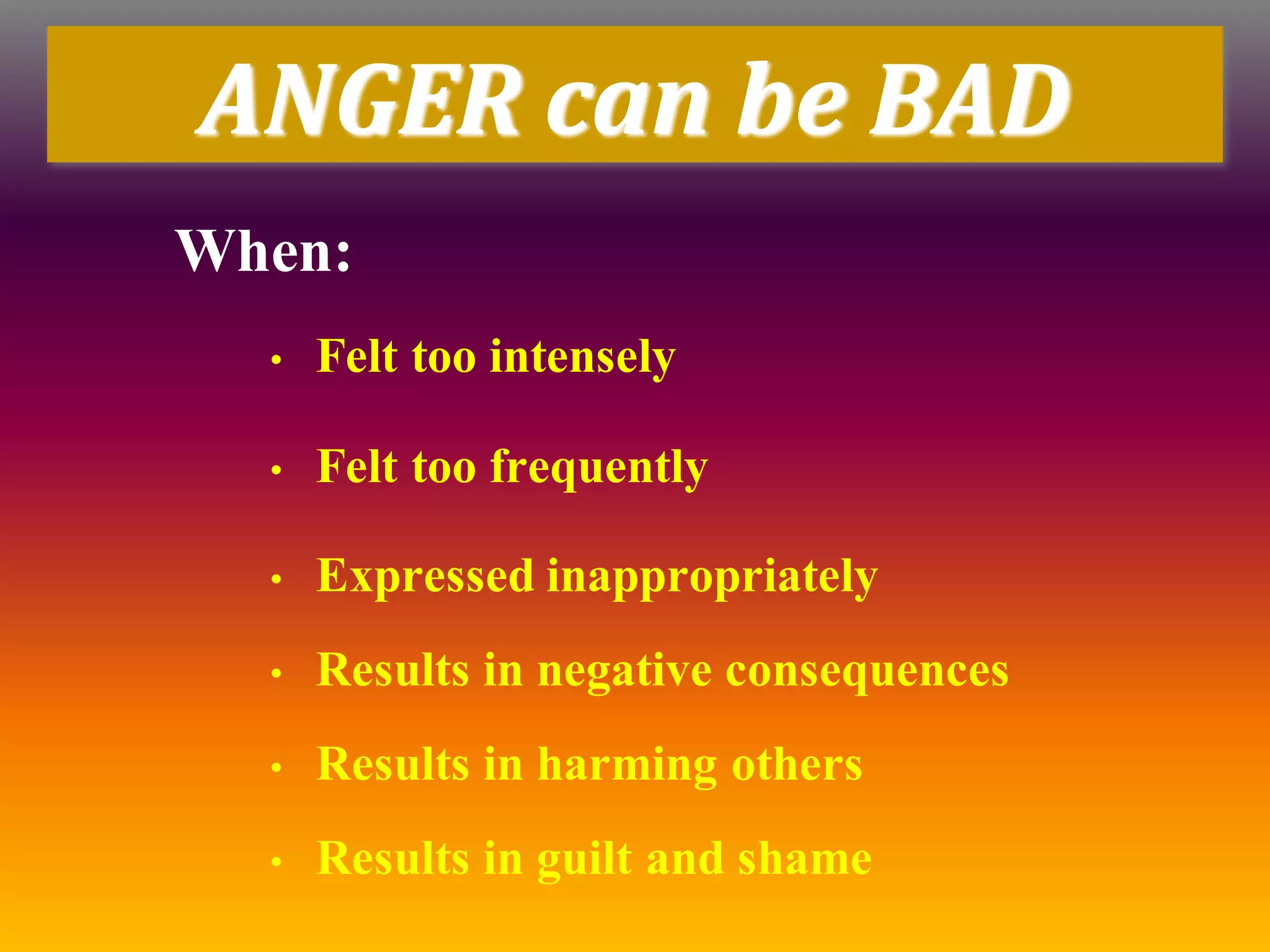 Anger Management from a Biblical Perspective | PDF