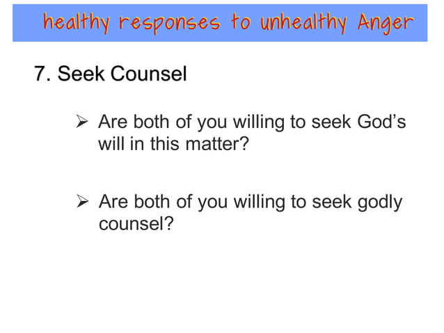 Anger Management from a Biblical Perspective | PPT