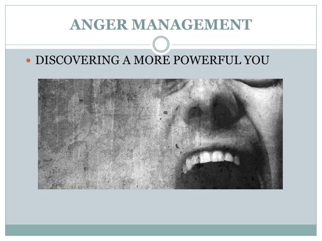 anger management presentation for working professionals | PPTX