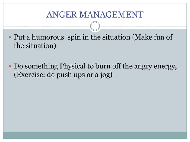 anger management presentation for working professionals | PPTX