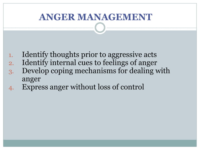 anger management presentation for working professionals | PPTX