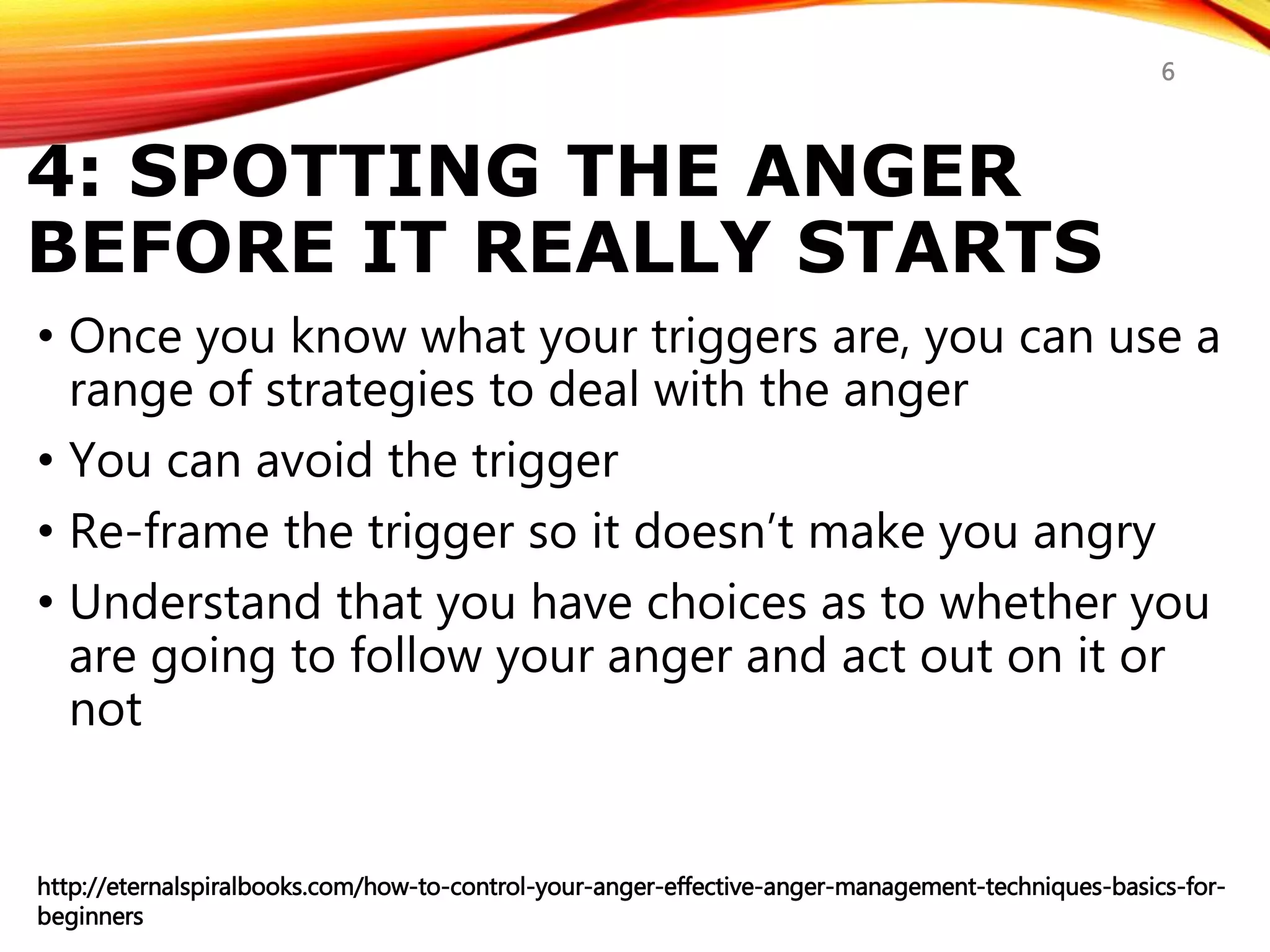 How to Control Your Anger: Anger Management Techniques for Beginners | PPTX