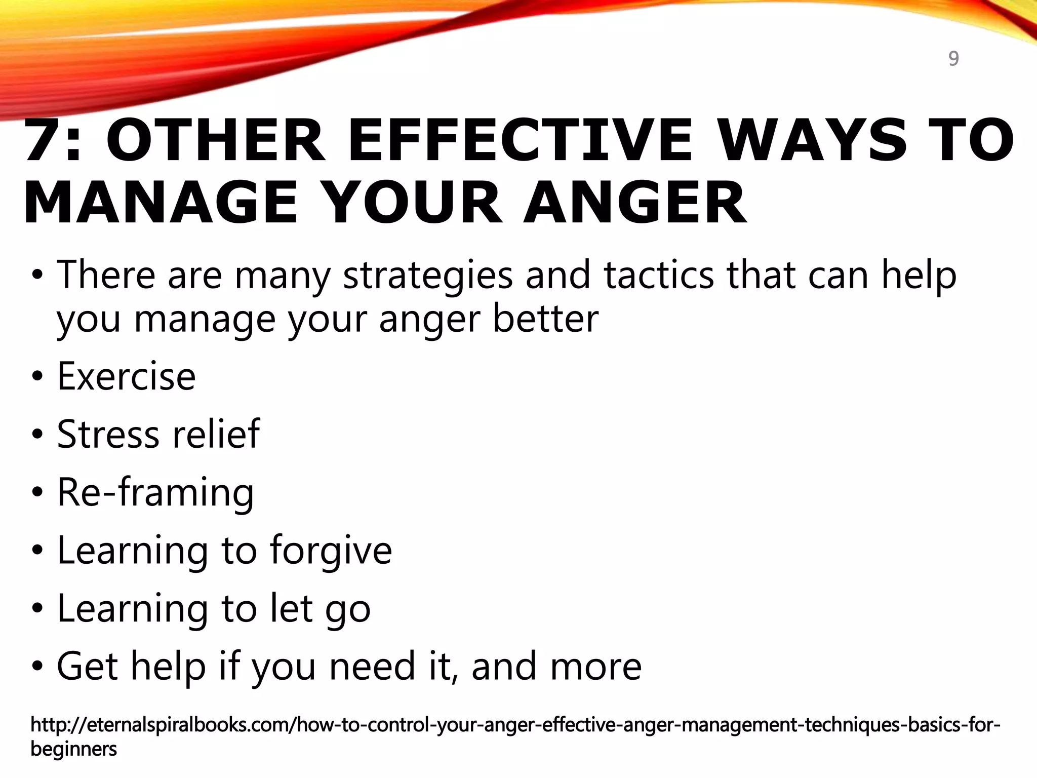 How to Control Your Anger: Anger Management Techniques for Beginners | PPTX