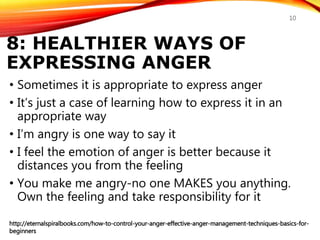 How to Control Your Anger: Anger Management Techniques for Beginners | PPTX