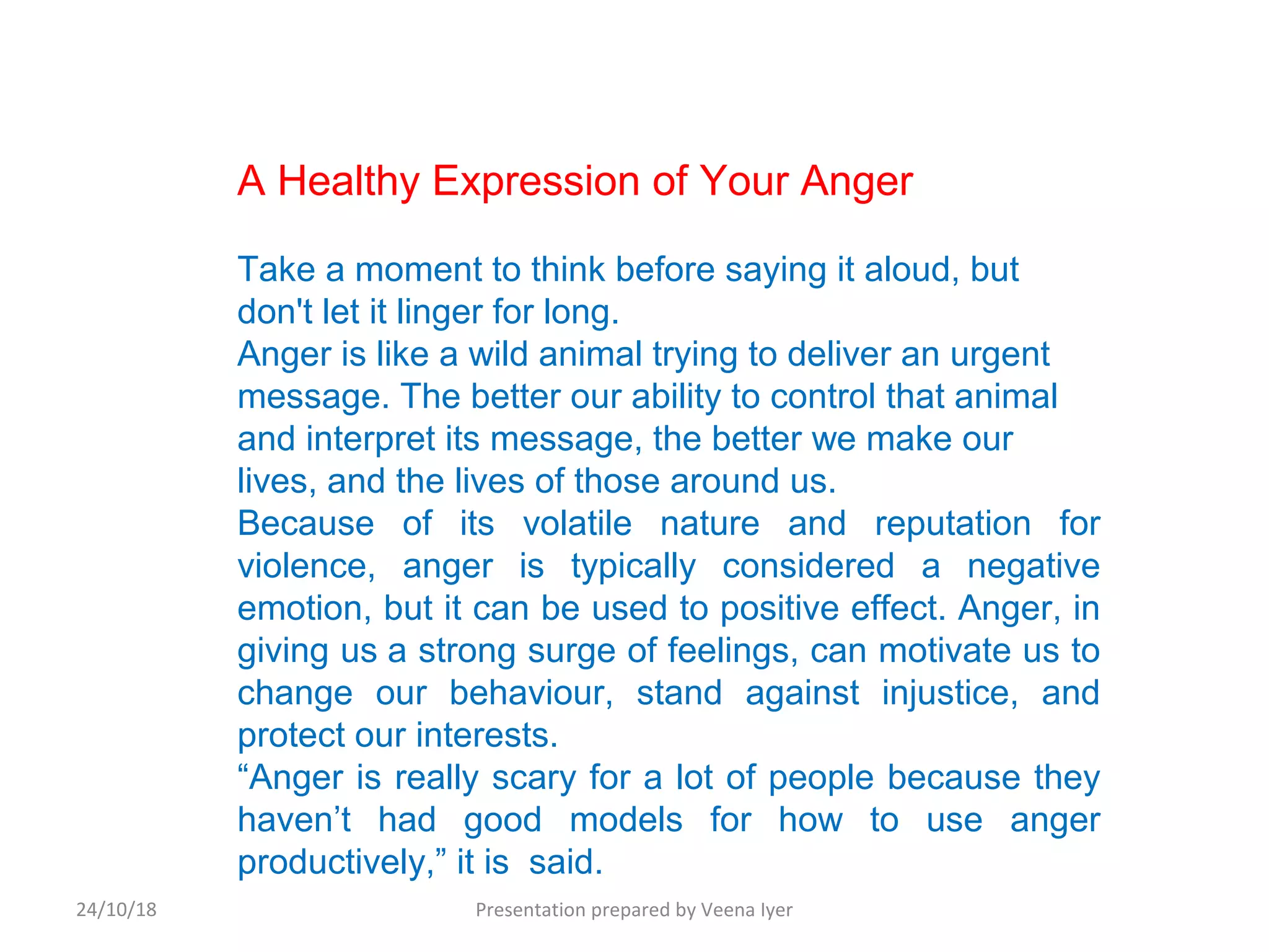 Anger management thru dmt final (2) | PPT
