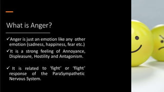 Anger -underlying causes, how to manage it | PPT