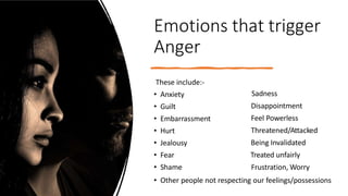 Anger -underlying causes, how to manage it | PPT