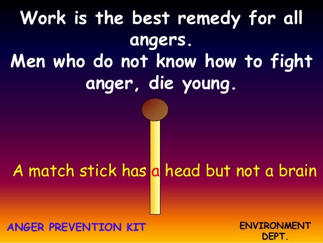 Anger prevention kit