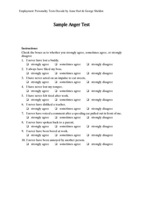 Anger test | PDF