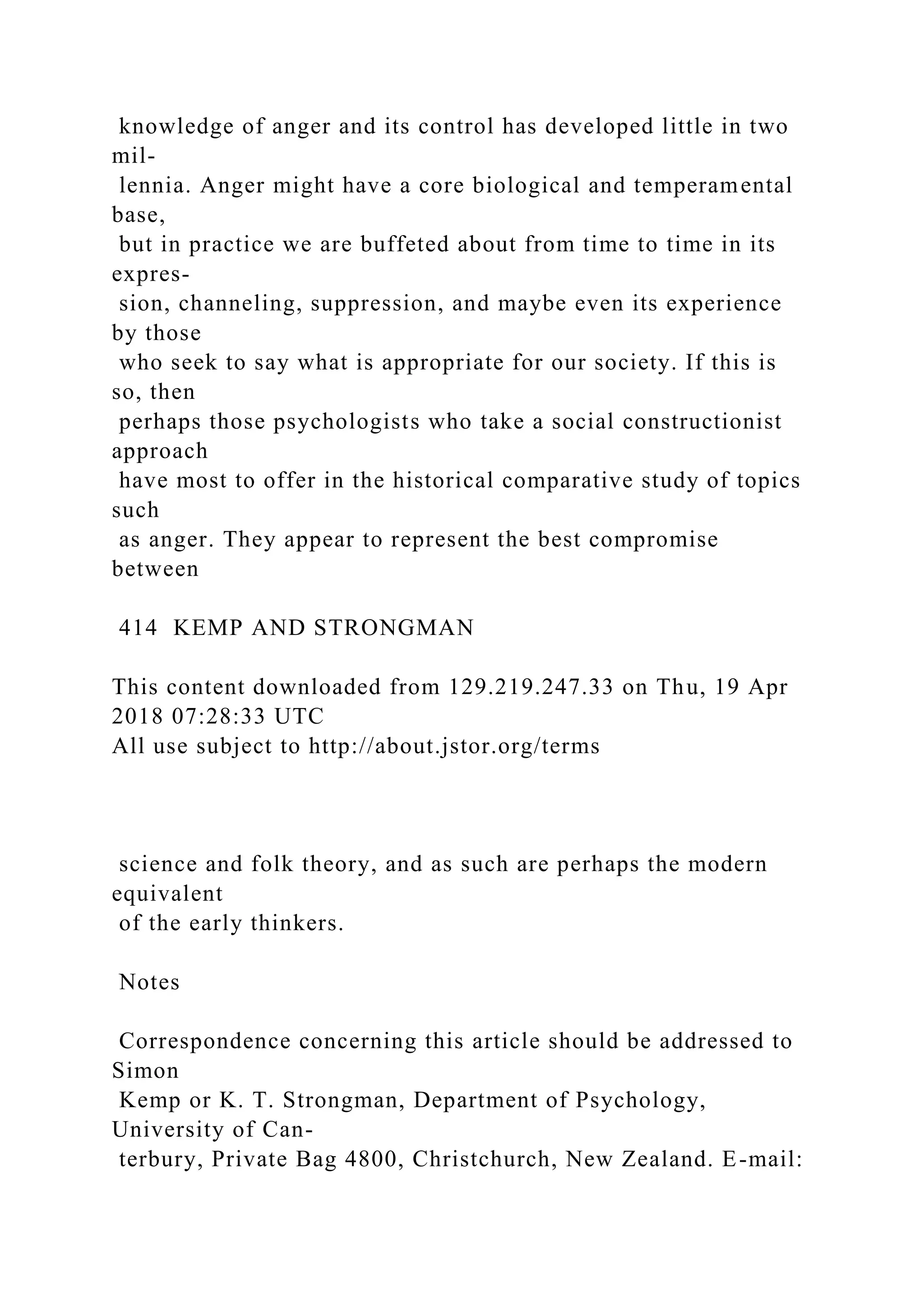 Anger Theory and Management A Historical AnalysisAutho.docx