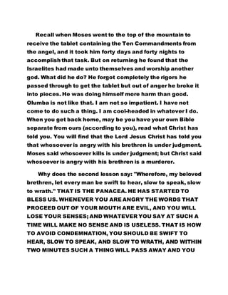 ANGER, THE STORY OF MOSES | PDF