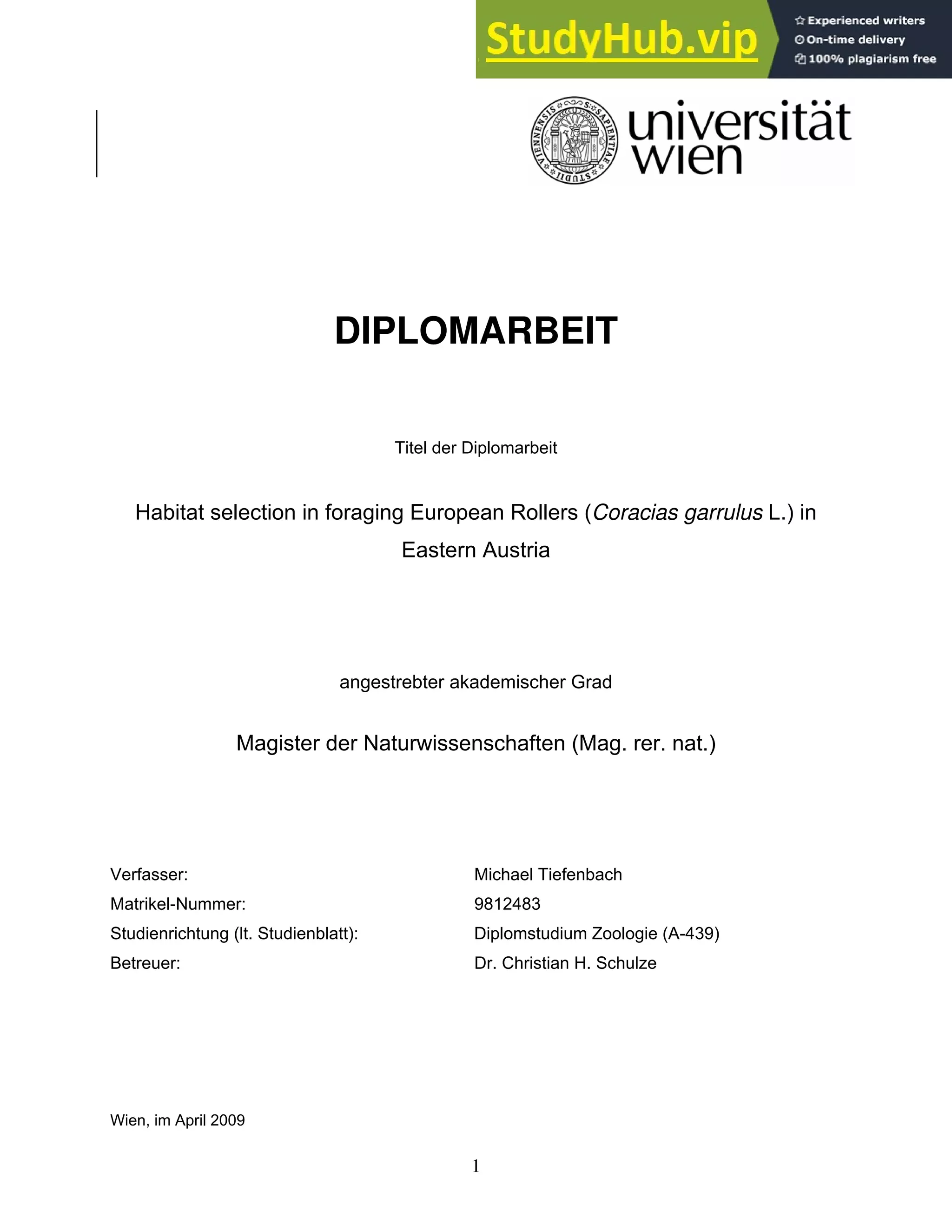 Angestrebter Akademischer Grad | PDF