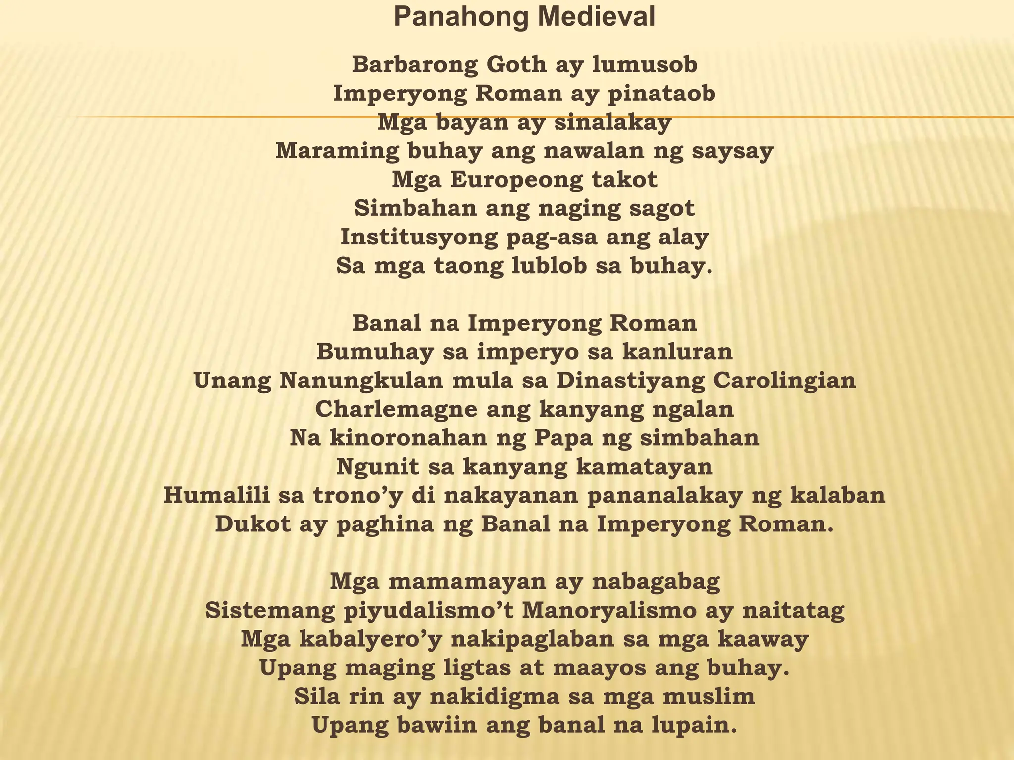 Bansang medieval ng Europa sa panahong medieval.pptx