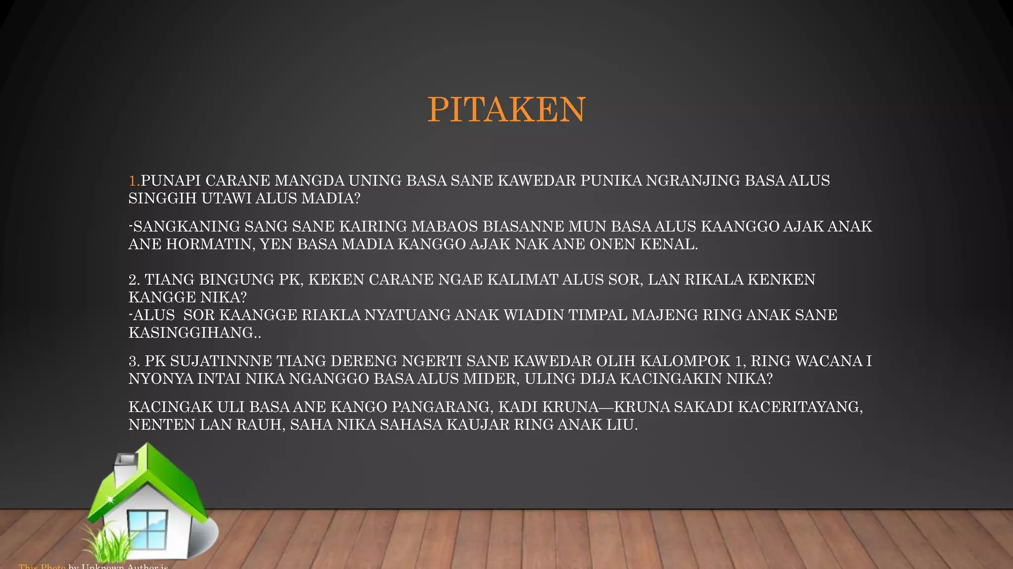 Anggah Ungguhing Lengkara Basa Bali Ppt 