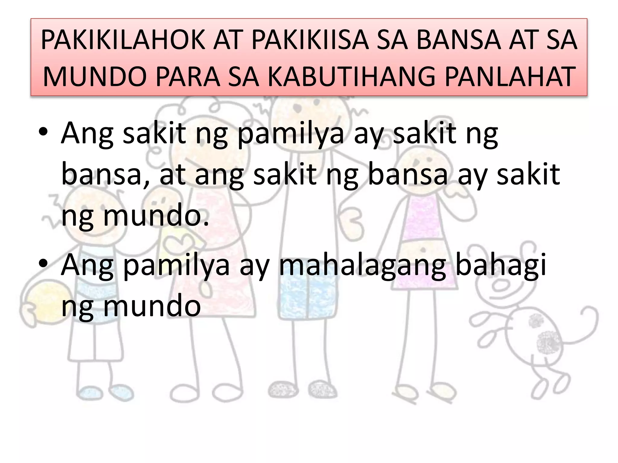 Ang Gampanin ng Pamilya sa Pag-unlad ng Pamayanan | PPTX