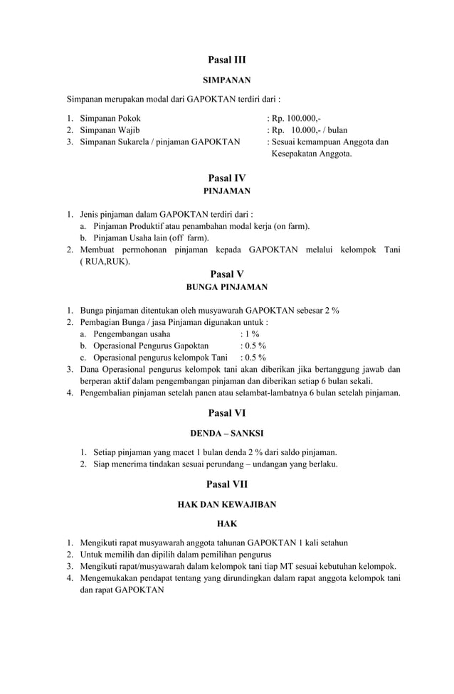 Anggaran dasar dan anggaran rumah tangga | PDF
