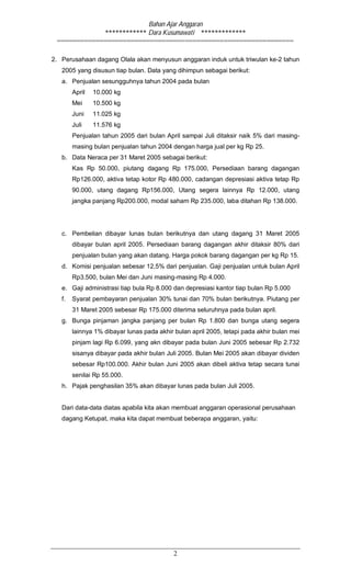 Anggaran perusahaan dagang | PDF