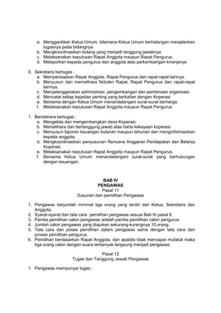 Anggaran Rumah Tangga KOKOPI | PDF