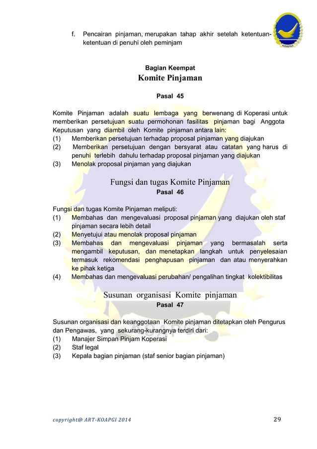 Anggaran rumah tangg aok | PDF
