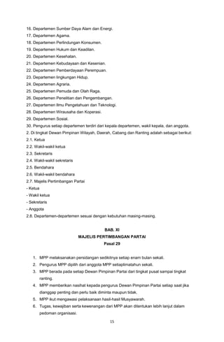 Anggaran rumah tangga pan | PDF