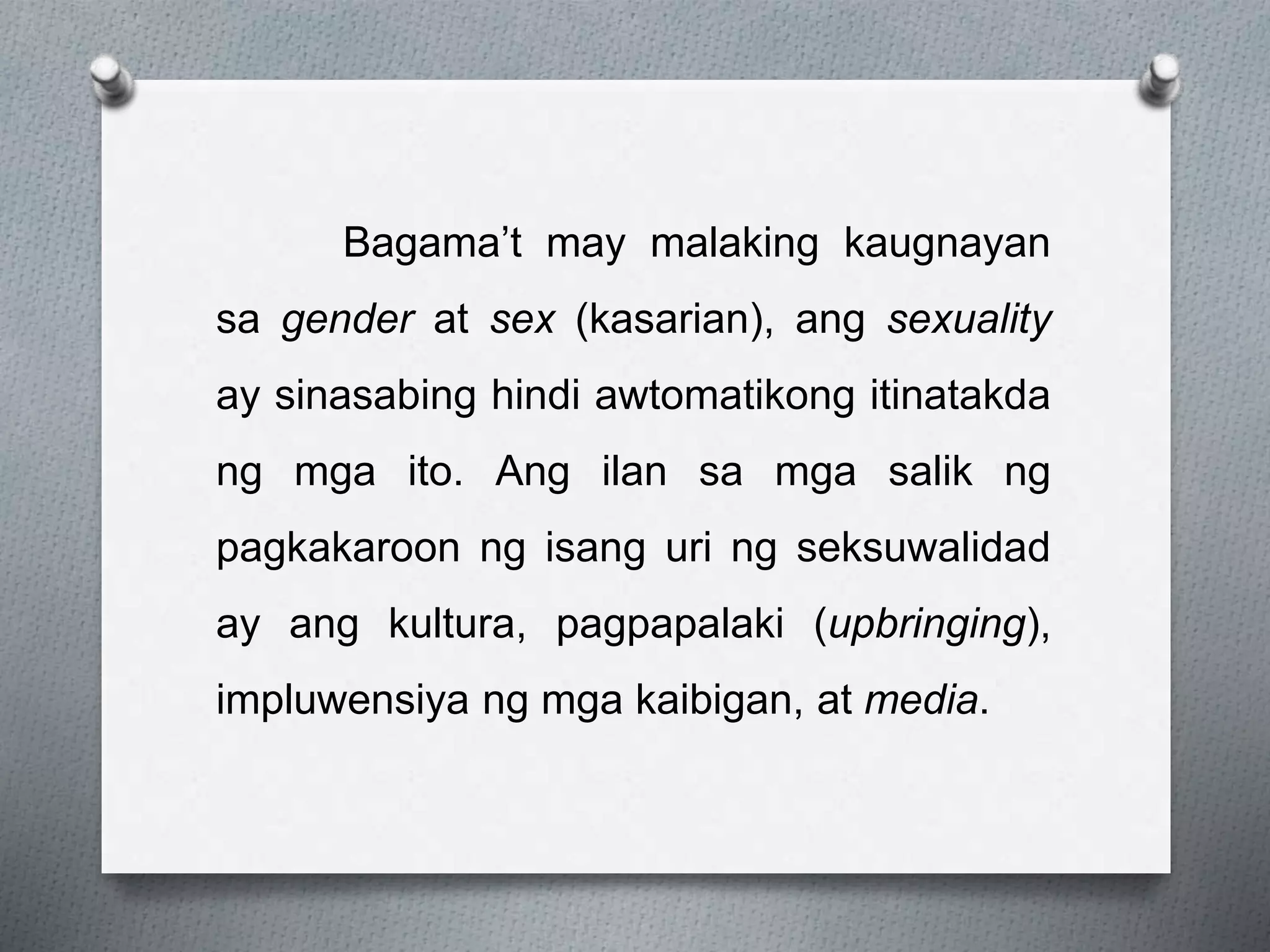 Ang Gender at Sexuality | PPTX
