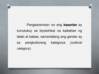 Ang Gender at Sexuality | PPTX