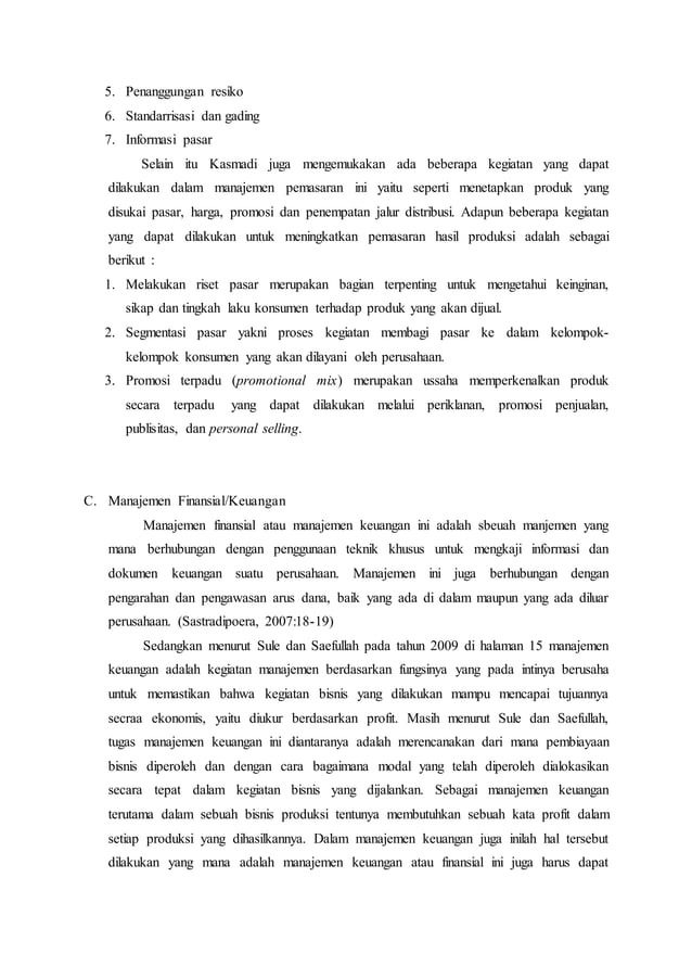 Bidang Kajian Manajemen | DOCX