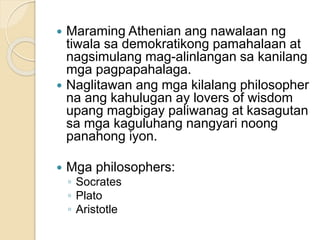 Ang gintong panahon ng athens at kontribusyon ng Athens | PPTX